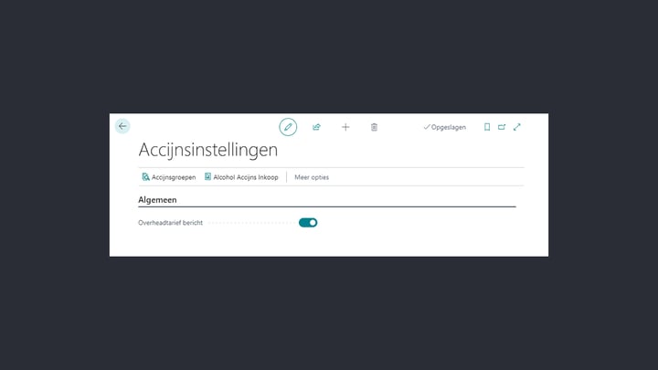 Accijns App voor Microsoft Dynamics 365 Business Central
