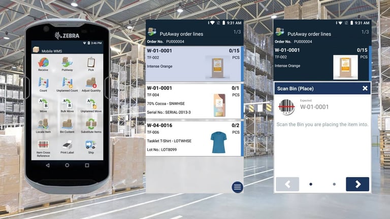 Tasklet Mobile WMS App voor Microsoft Dynamics 365 Business Central